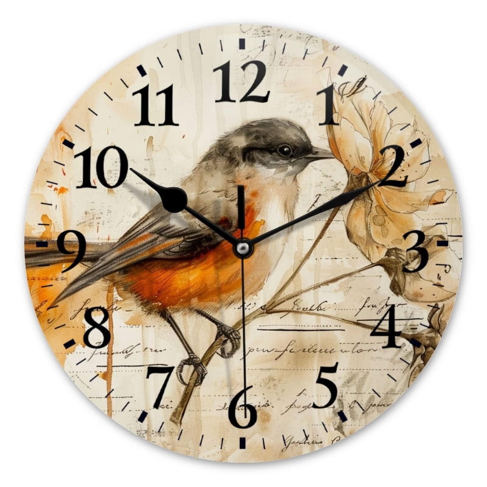 Battery Operated Analog Wall Clocks Non-Ticking Silent Modern Clock ...