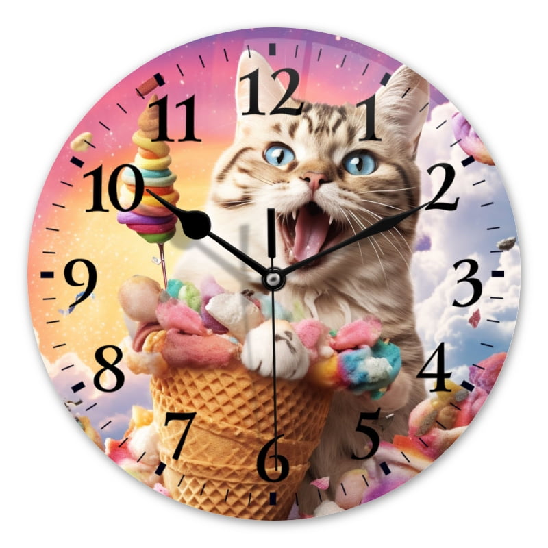 Battery Operated Analog Wall Clocks Non-Ticking Silent Modern Clock ...