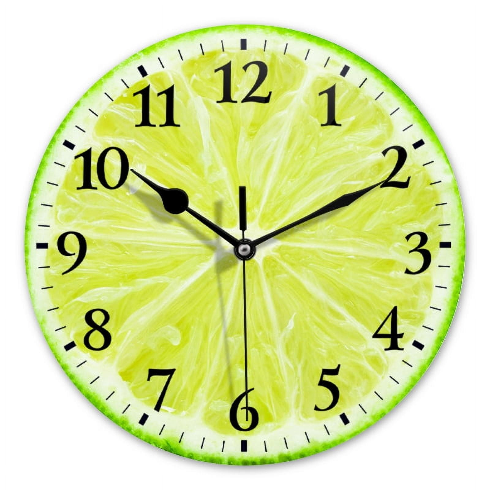 Battery Operated Analog Wall Clocks Non-Ticking Silent Modern Clock ...