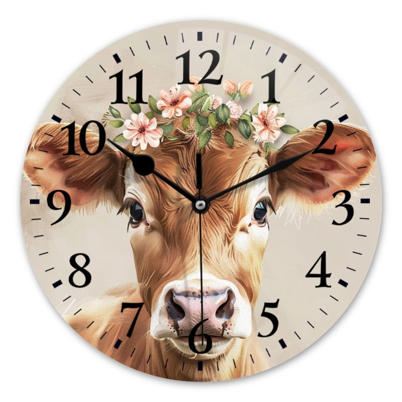 Battery Operated Analog Wall Clocks Non-Ticking Silent Modern Clock ...