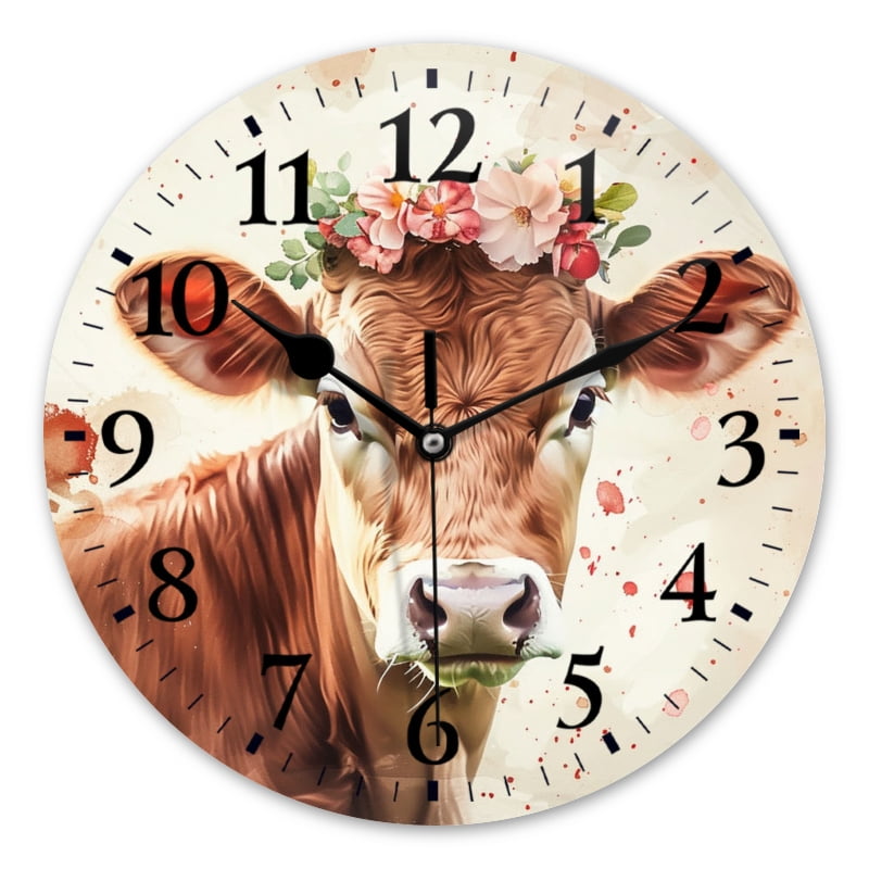 Battery Operated Analog Wall Clocks Non-Ticking Silent Modern Clock ...