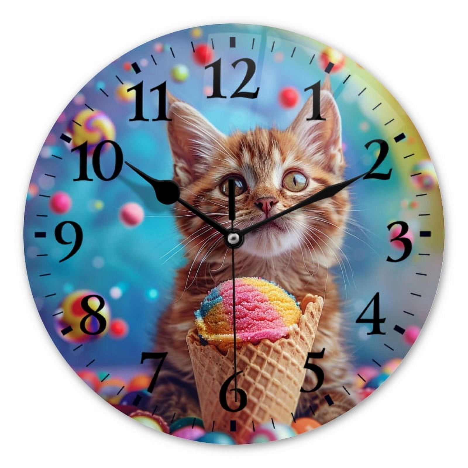 Battery Operated Analog Wall Clocks Non-Ticking Silent Modern Clock ...