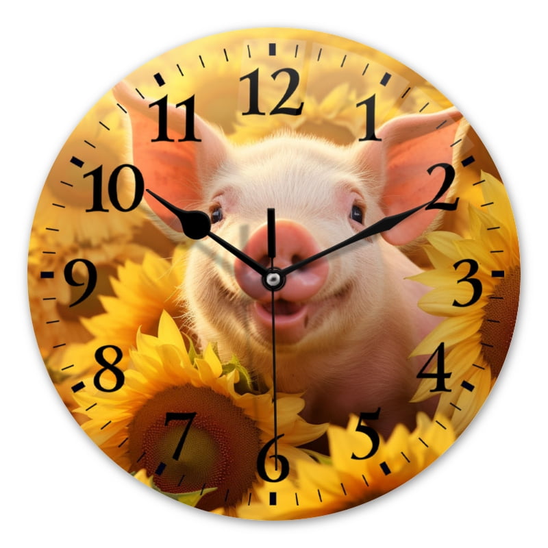 Battery Operated Analog Wall Clocks Non-Ticking Silent Modern Clock ...