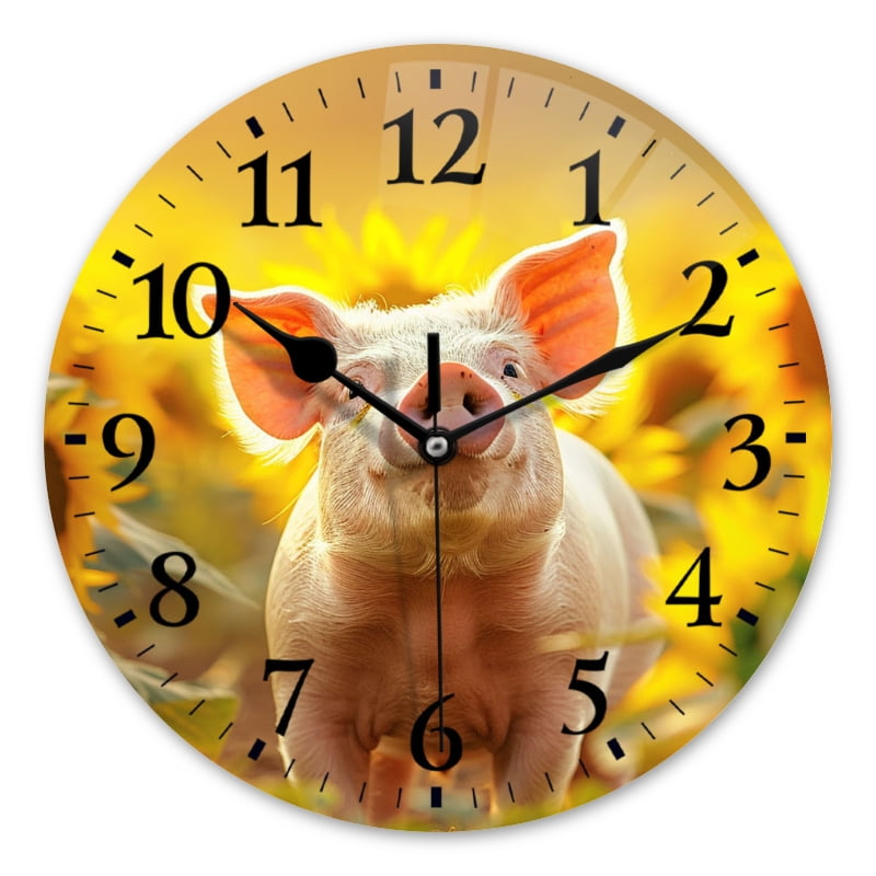 Battery Operated Analog Wall Clocks Non-Ticking Silent Modern Clock ...