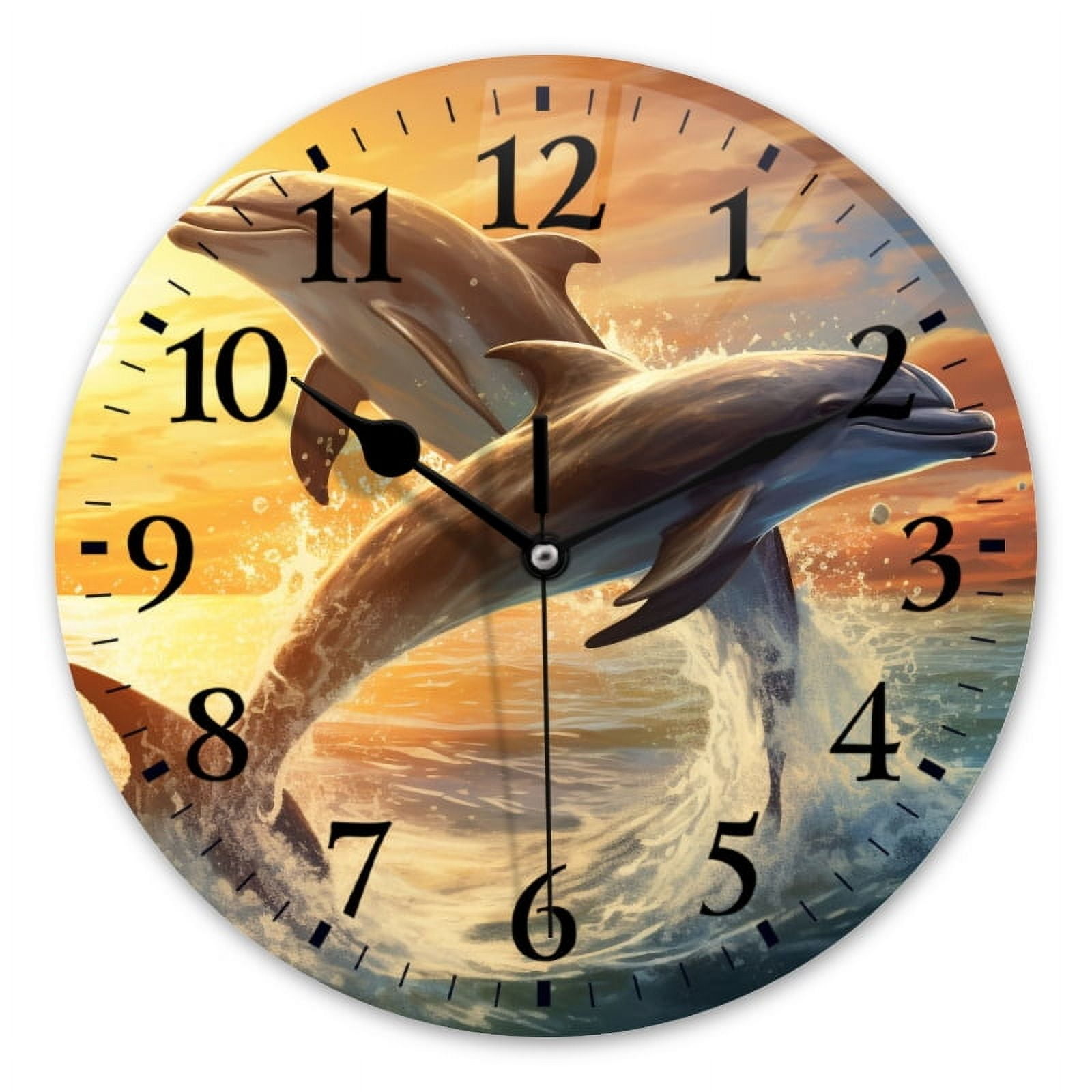 Battery Operated Analog Wall Clocks Non-Ticking Silent Modern Clock ...
