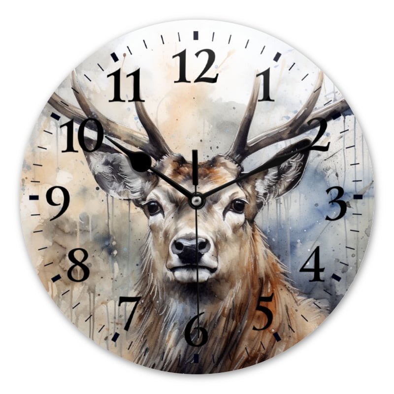 Battery Operated Analog Wall Clocks Non-Ticking Silent Modern Clock ...