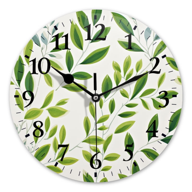 Battery Operated Analog Wall Clocks Non-Ticking Silent Modern Clock ...