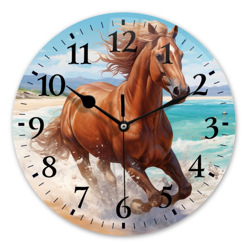 Battery Operated Analog Wall Clocks Non-Ticking Silent Modern Clock ...