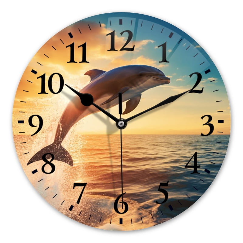 Battery Operated Analog Wall Clocks Non-Ticking Silent Modern Clock ...