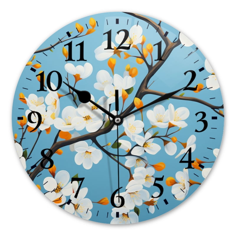 Battery Operated Analog Wall Clocks Non-Ticking Silent Modern Clock ...