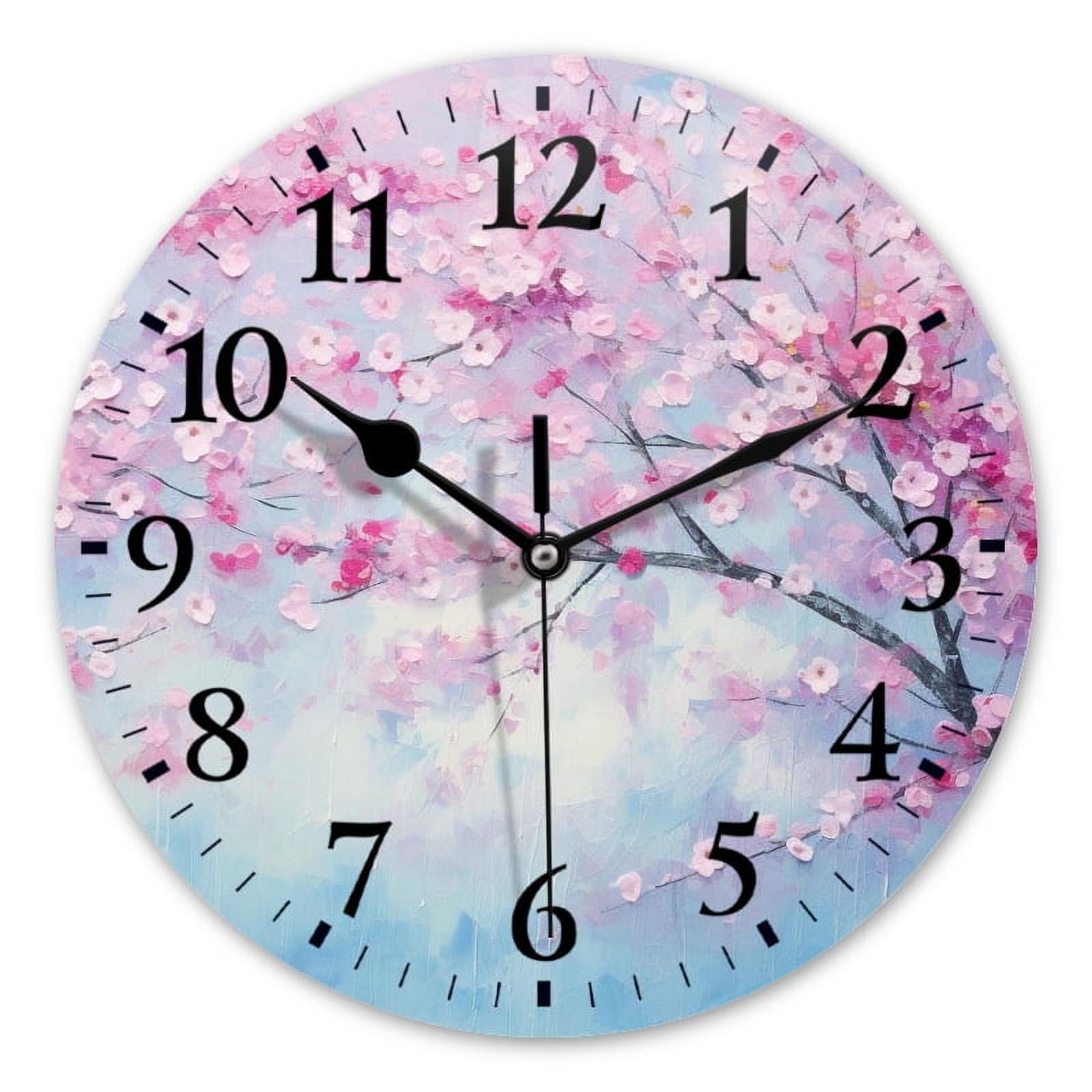 Battery Operated Analog Wall Clocks Non-Ticking Silent Modern Clock ...