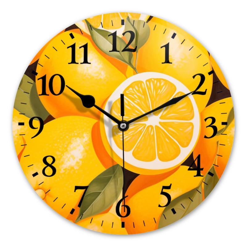 Battery Operated Analog Wall Clocks Non-Ticking Silent Modern Clock ...