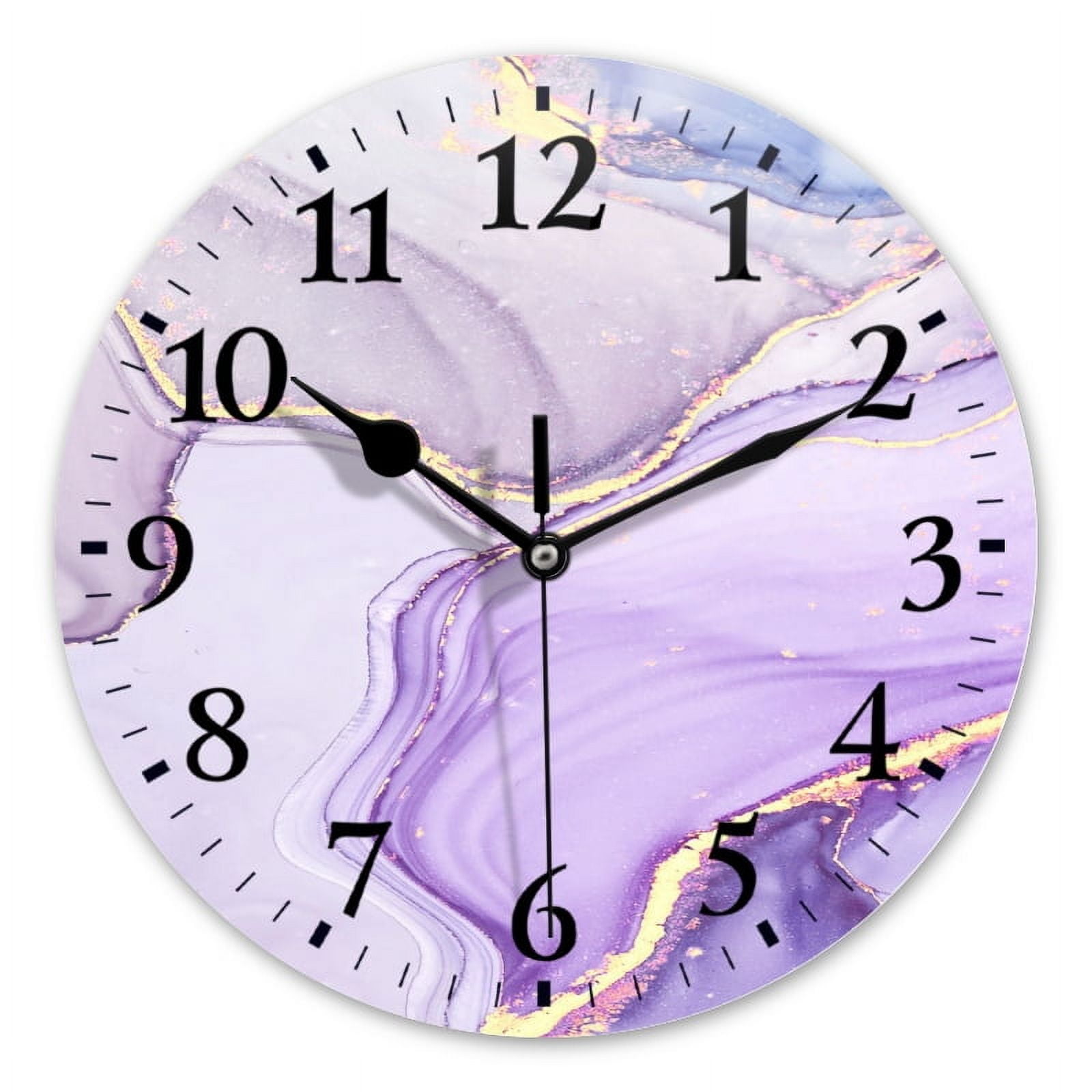 Battery Operated Analog Wall Clocks Non-Ticking Silent Modern Clock ...