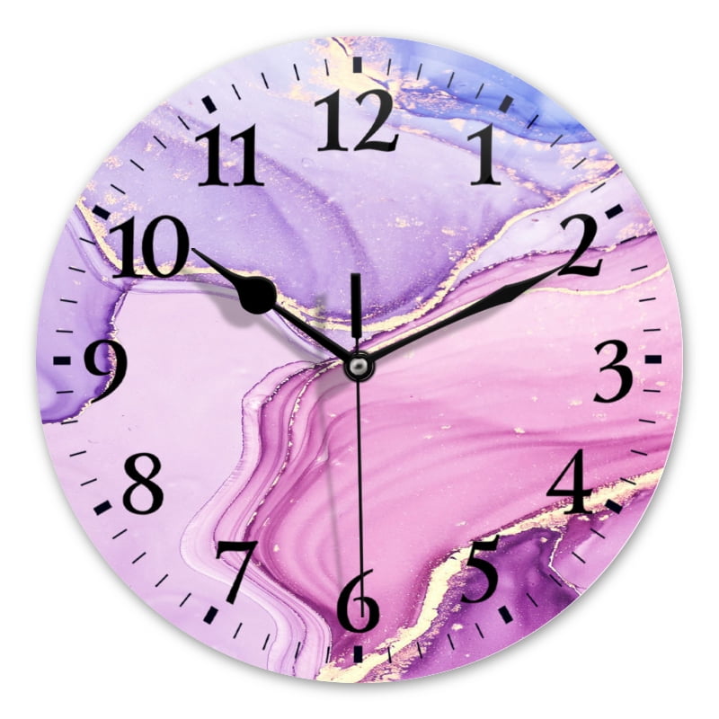 Battery Operated Analog Wall Clocks Non-Ticking Silent Modern Clock ...