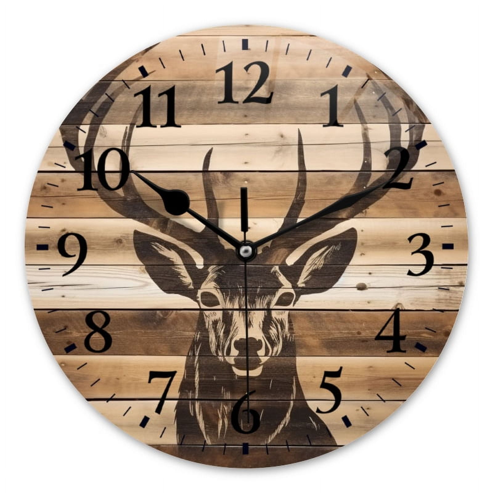 Battery Operated Analog Wall Clocks Non-Ticking Silent Modern Clock ...