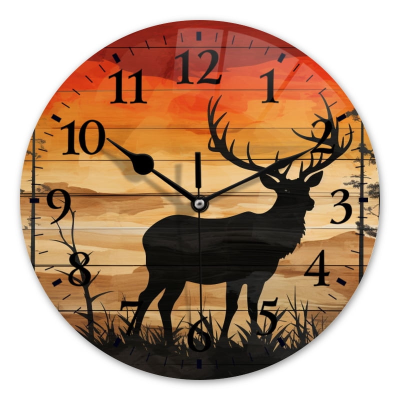 Battery Operated Analog Wall Clocks Non-Ticking Silent Modern Clock ...