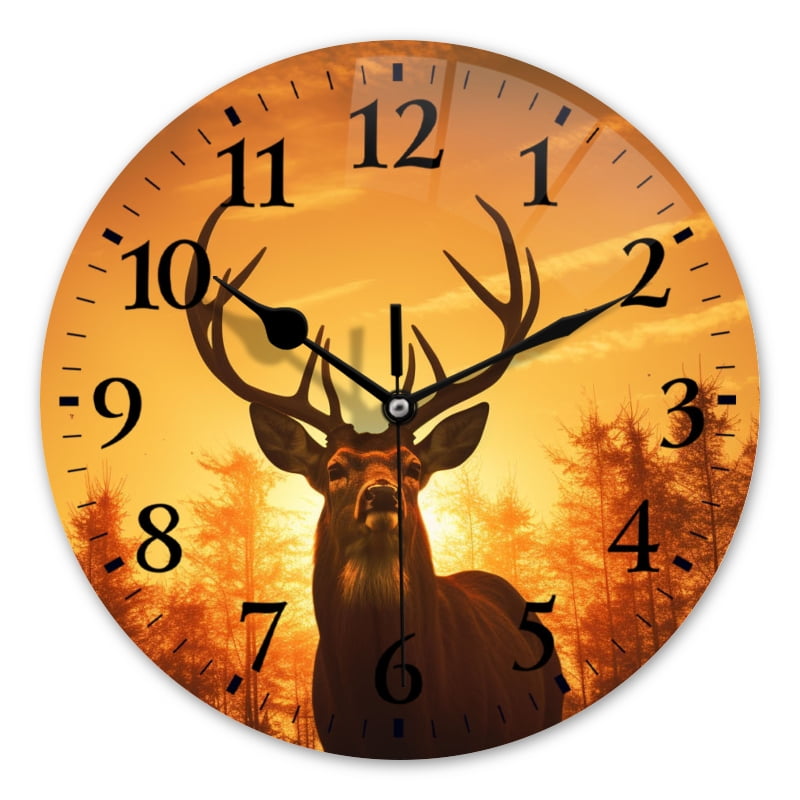 Battery Operated Analog Wall Clocks Non-Ticking Silent Modern Clock ...