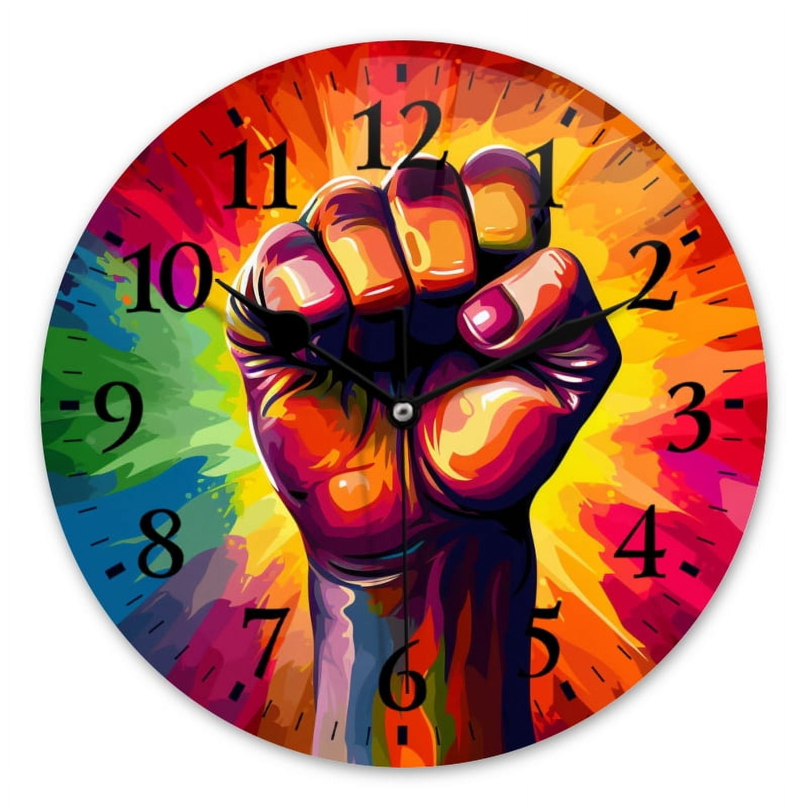 Battery Operated Analog Wall Clocks Non-Ticking Silent Modern Clock ...