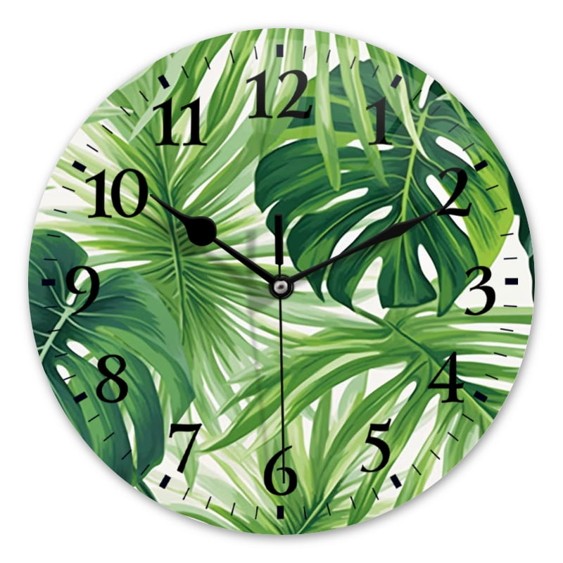 Battery Operated Analog Wall Clocks Non-Ticking Silent Modern Clock ...