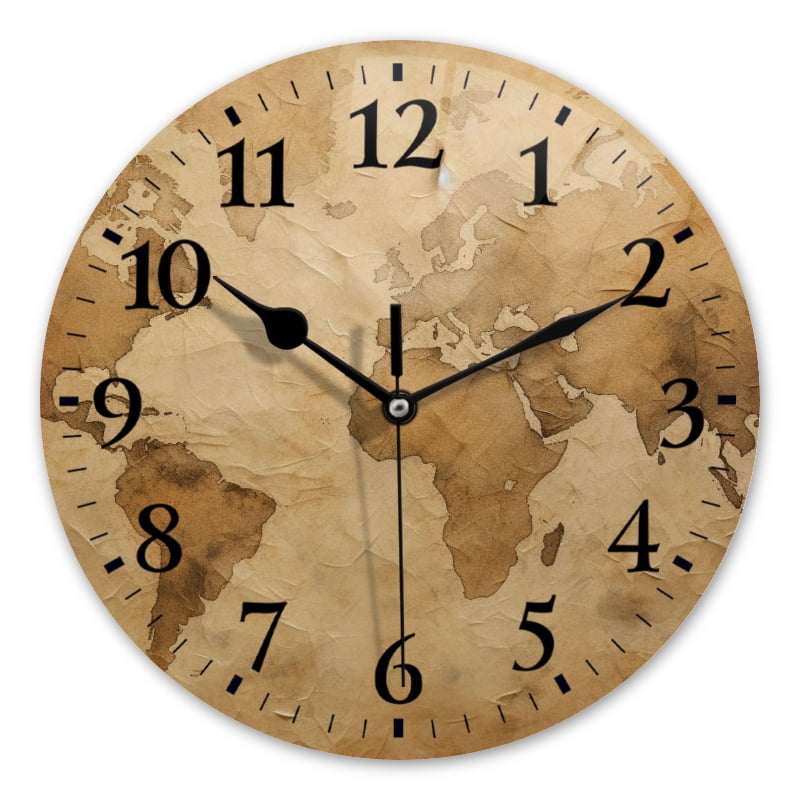 Battery Operated Analog Wall Clocks Non-Ticking Silent Modern Clock ...