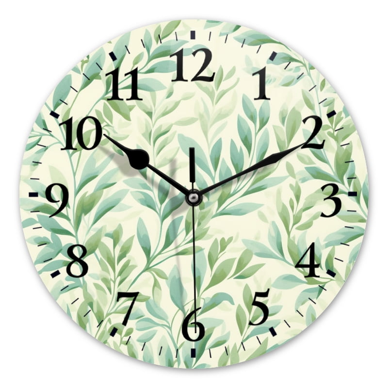 Battery Operated Analog Wall Clocks Non-Ticking Silent Modern Clock ...