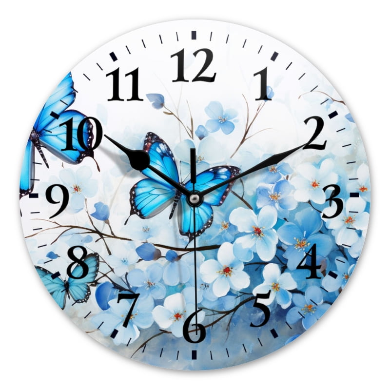 Battery Operated Analog Wall Clocks Non-Ticking Silent Modern Clock ...