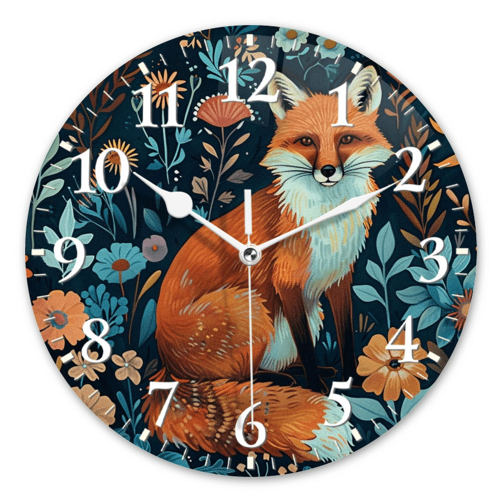 Battery Operated Analog Wall Clocks Non-Ticking Silent Round Clock ...