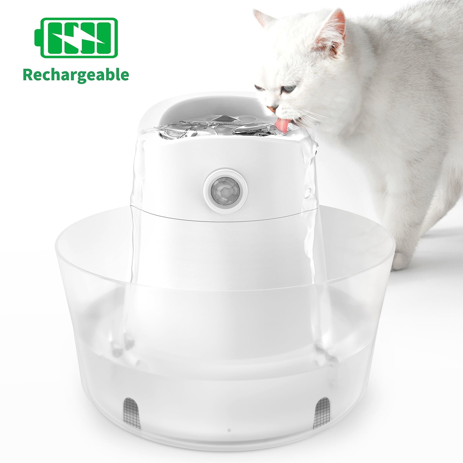 PcEoTllar Wireless Battery Operated Cat Water Fountain, Automatic Pet ...