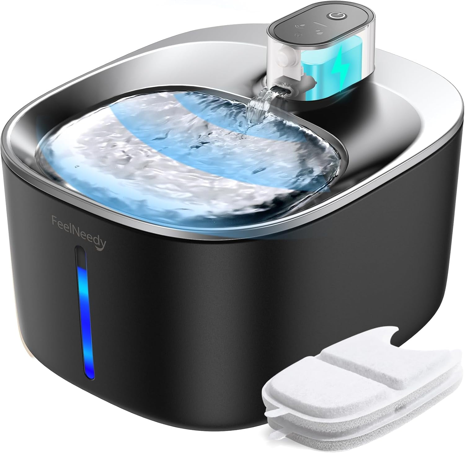 Battery Operated Cat Water Fountain, 4L/135 Fl Oz Pet Water Fountain ...