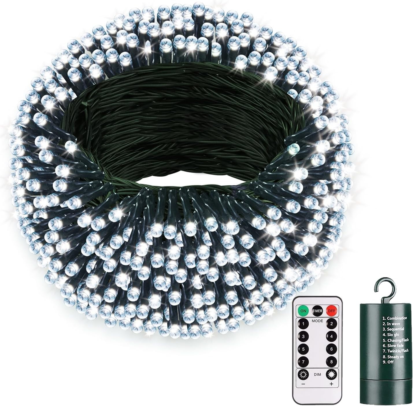 Battery Operated Christmas Lights, 33 FT 100 LED Mini String Lights ...