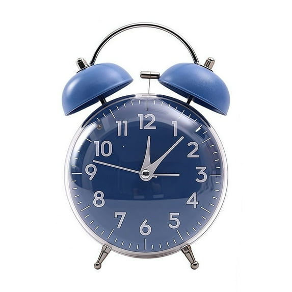 Battery Operated Clock Extra Loud Alarm Built-In Night Light Classic ...