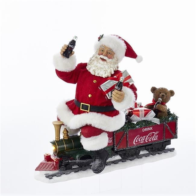 Battery-Operated Coca-Cola Santa Train with LED Garland - 13 in ...