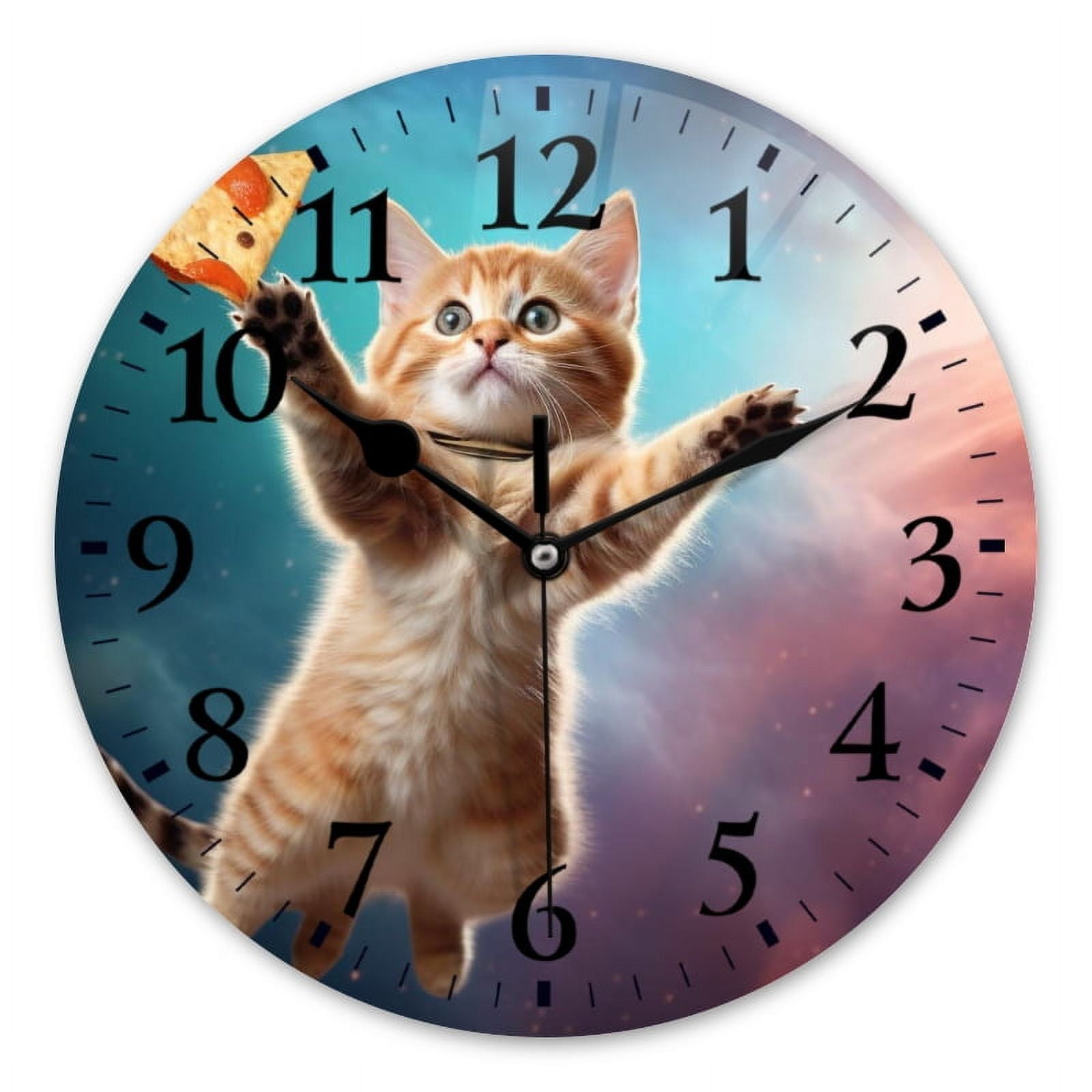 Non-Ticking Silent Wall Clocks Battery Operated Personalized Decor ...