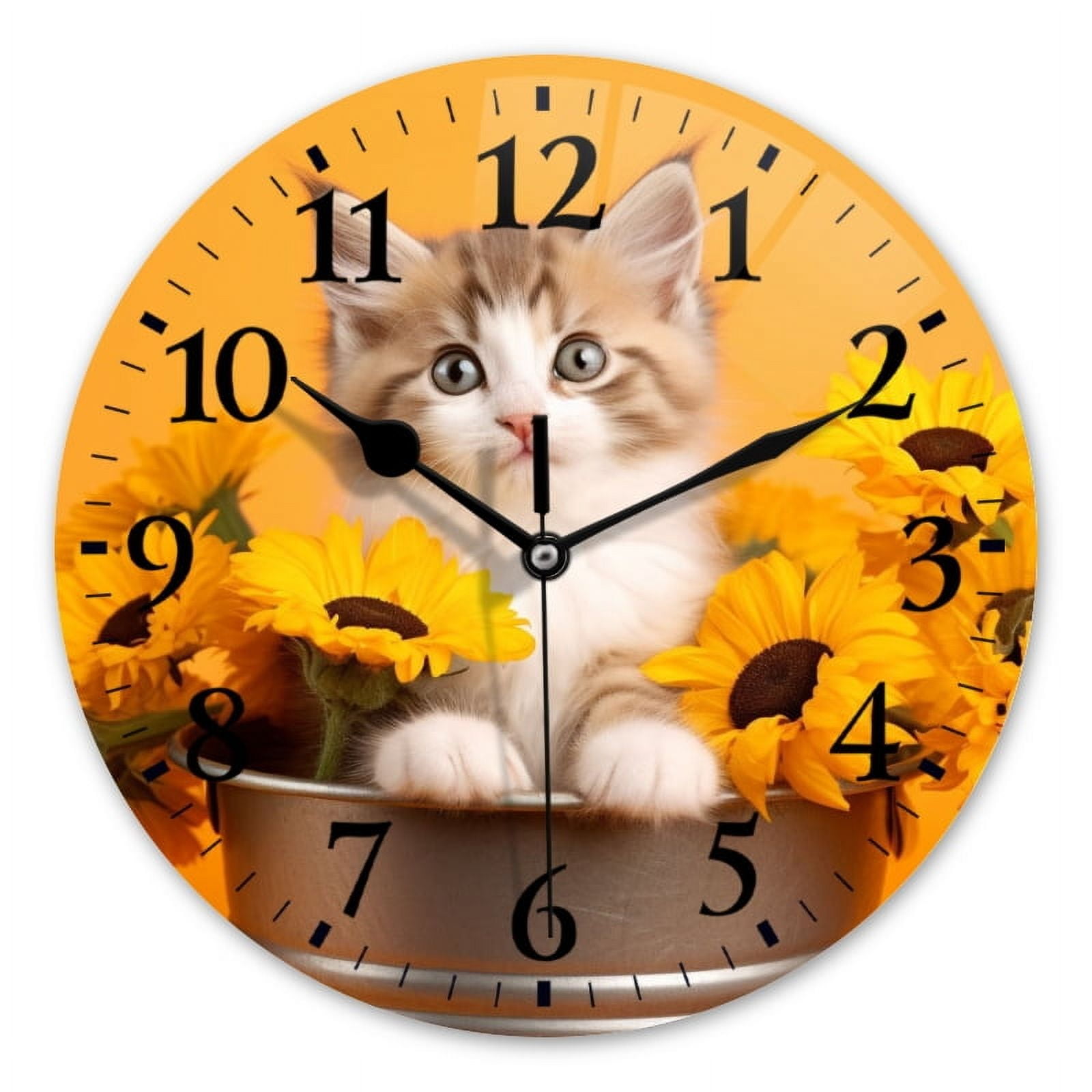 Personalized Wall Clock Non-Ticking Silent Clocks Battery Operated ...