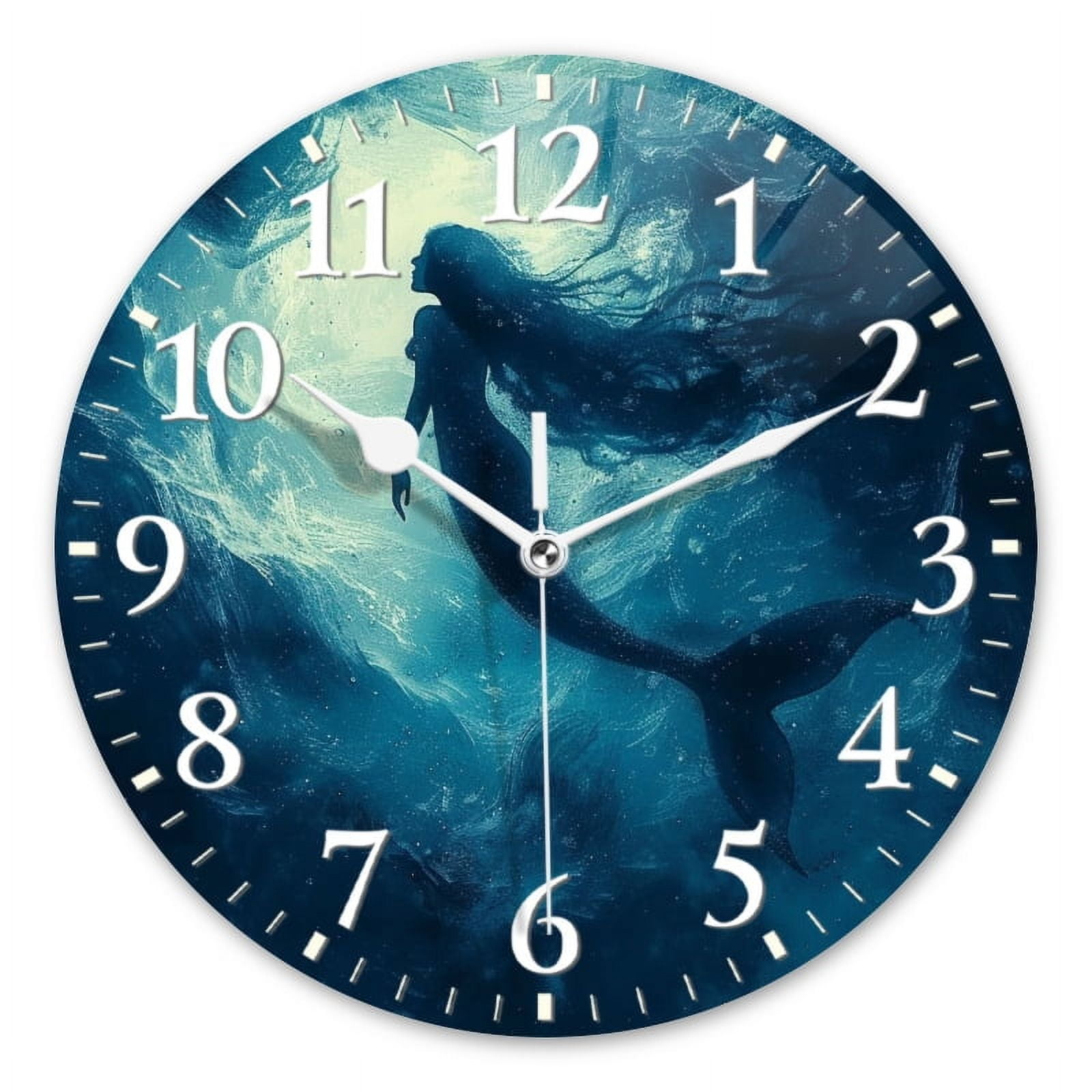 Non-Ticking Silent Wall Clocks Battery Operated Personalized Decor ...