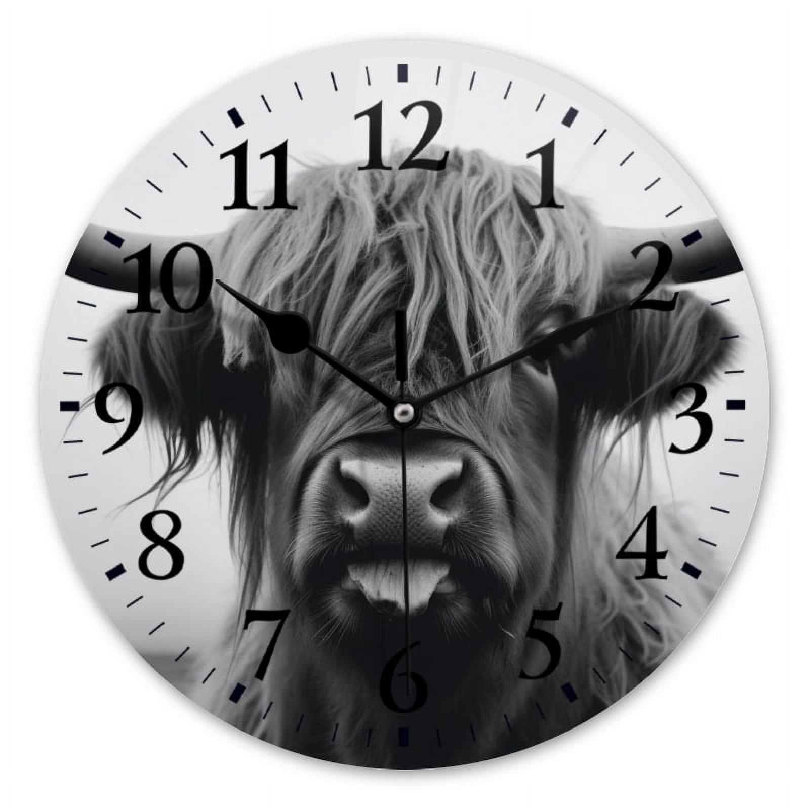 Non-Ticking Silent Wall Clocks Battery Operated Personalized Decor ...