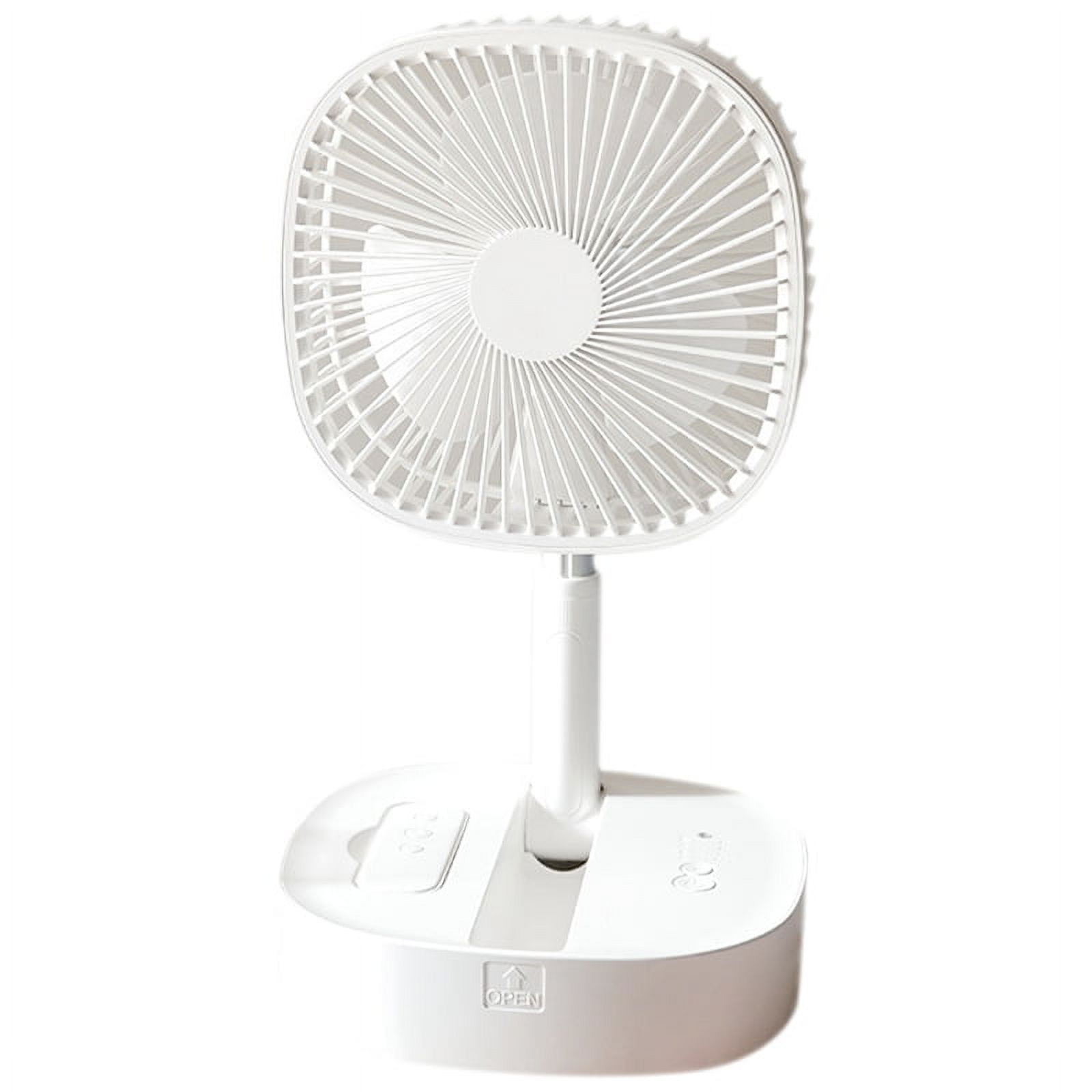 Battery Operated Desk Fan 7200MAh Portable Oscillating Fan Telescopic ...