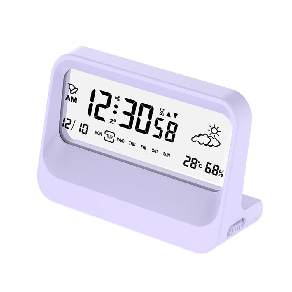 Battery Operated Digital Alarm Clock With Time Date And Temperature ...