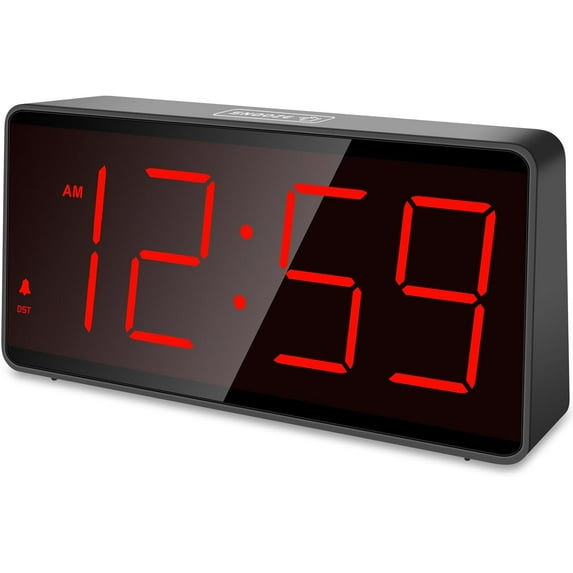 Battery Operated Digital Clock, Alarm Clock for Bedrooms - Cordless ...