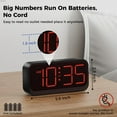 Battery Operated Digital Clock: Cordless Small Alarm Clock for Bedroom ...