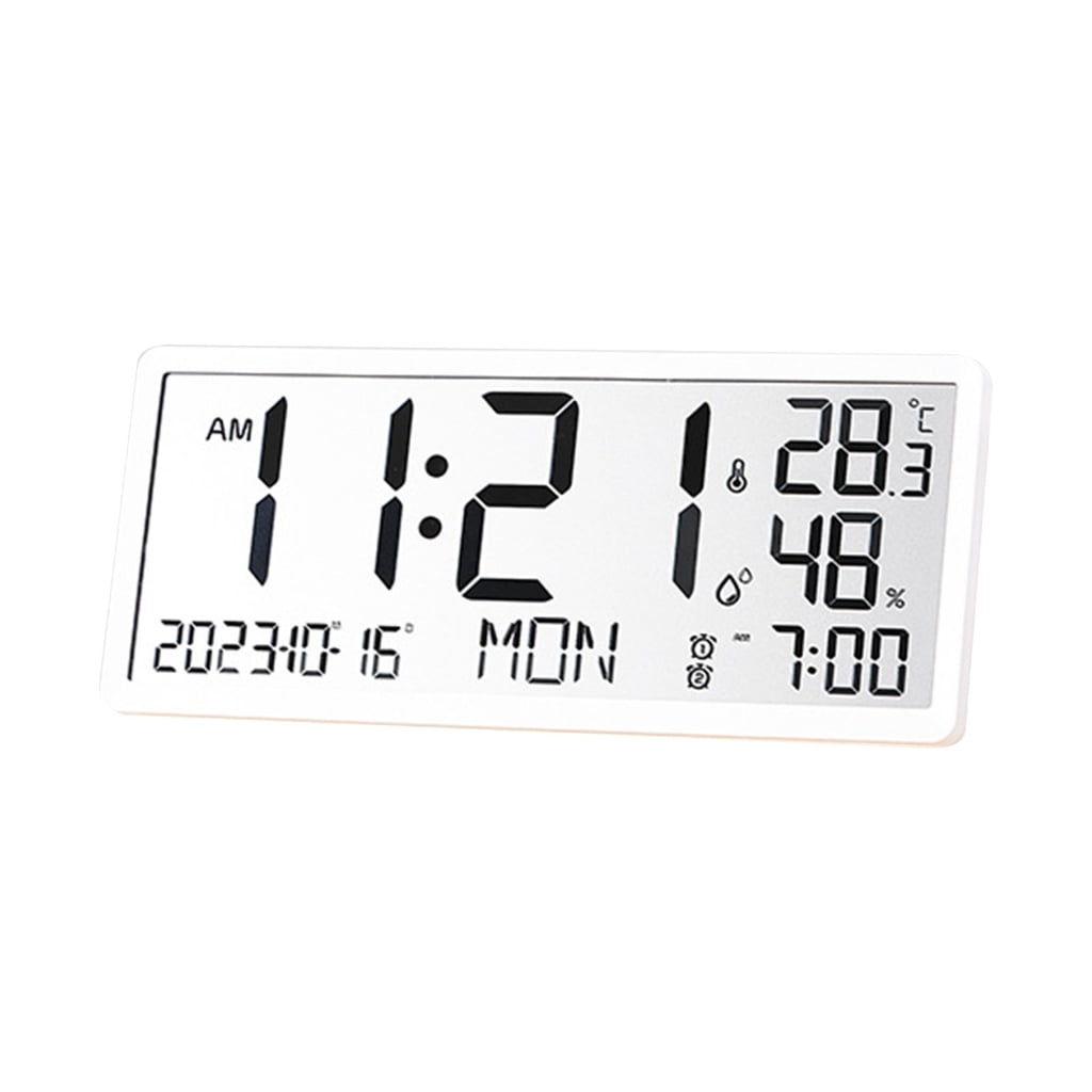 Battery Operated Digital Clock Electric Clocks for Bedroom Modern Wall ...