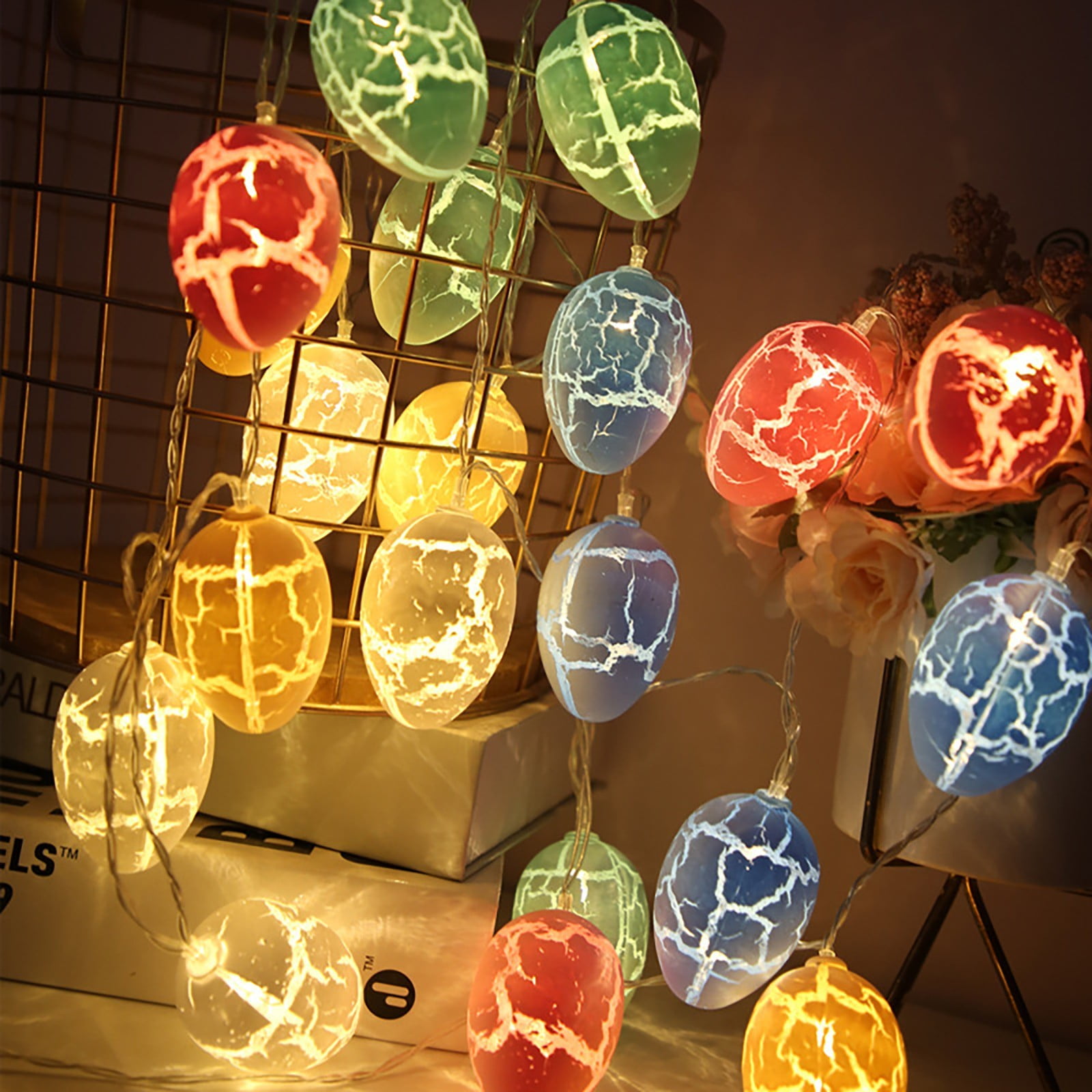 Battery Operated Easter Egg String Lights for Home Decor, Party Lights, Easter Decorations ...