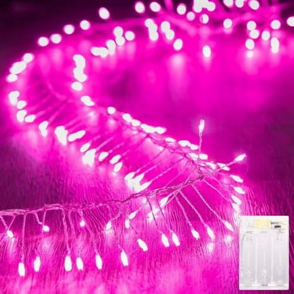 Battery Operated Fairy Lights, 10Feet 120LEDs Firecracker String Lights ...