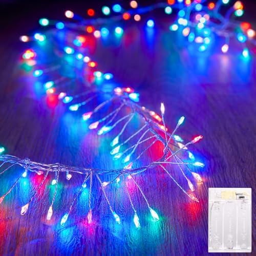 Battery Operated Fairy Lights, 10Feet 120LEDs Firecracker String Lights ...