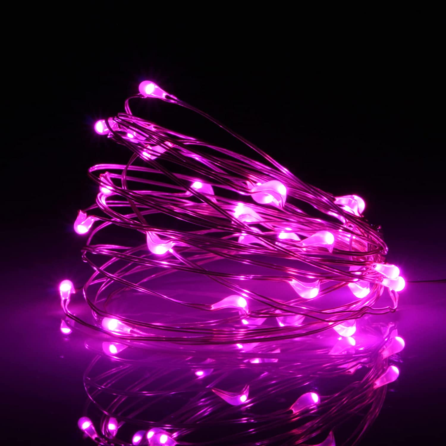 Battery Operated Fairy String Lights Indoor ,33ft/10m 100 LED Micro ...