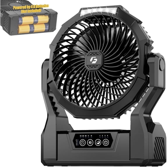 Battery Operated Fan, 2-in-1 D-Cell Battery & USB Powered Portable Fan ...