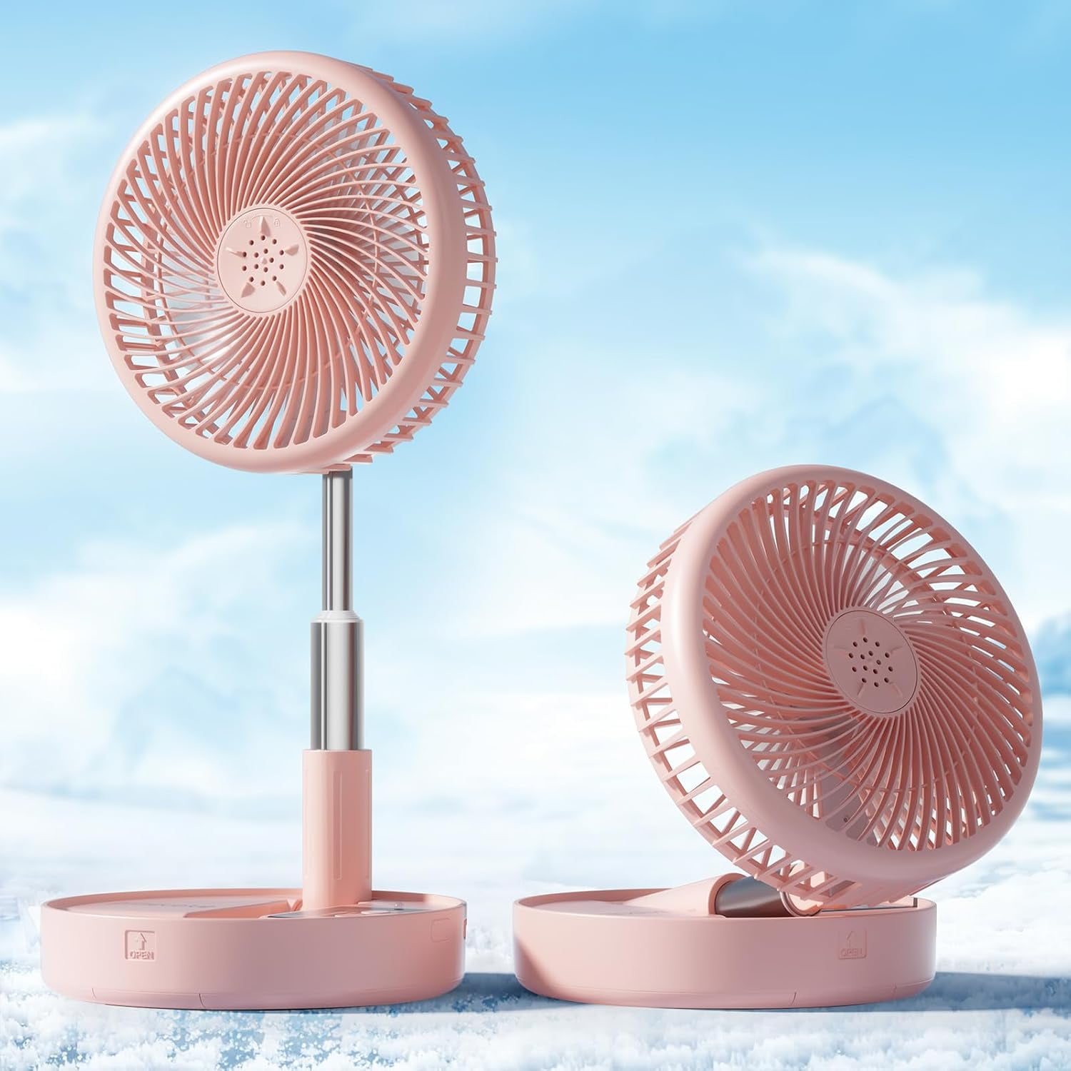 Battery Operated Fan,Portable Rechargeable USB Floor Table Desk Fan ...