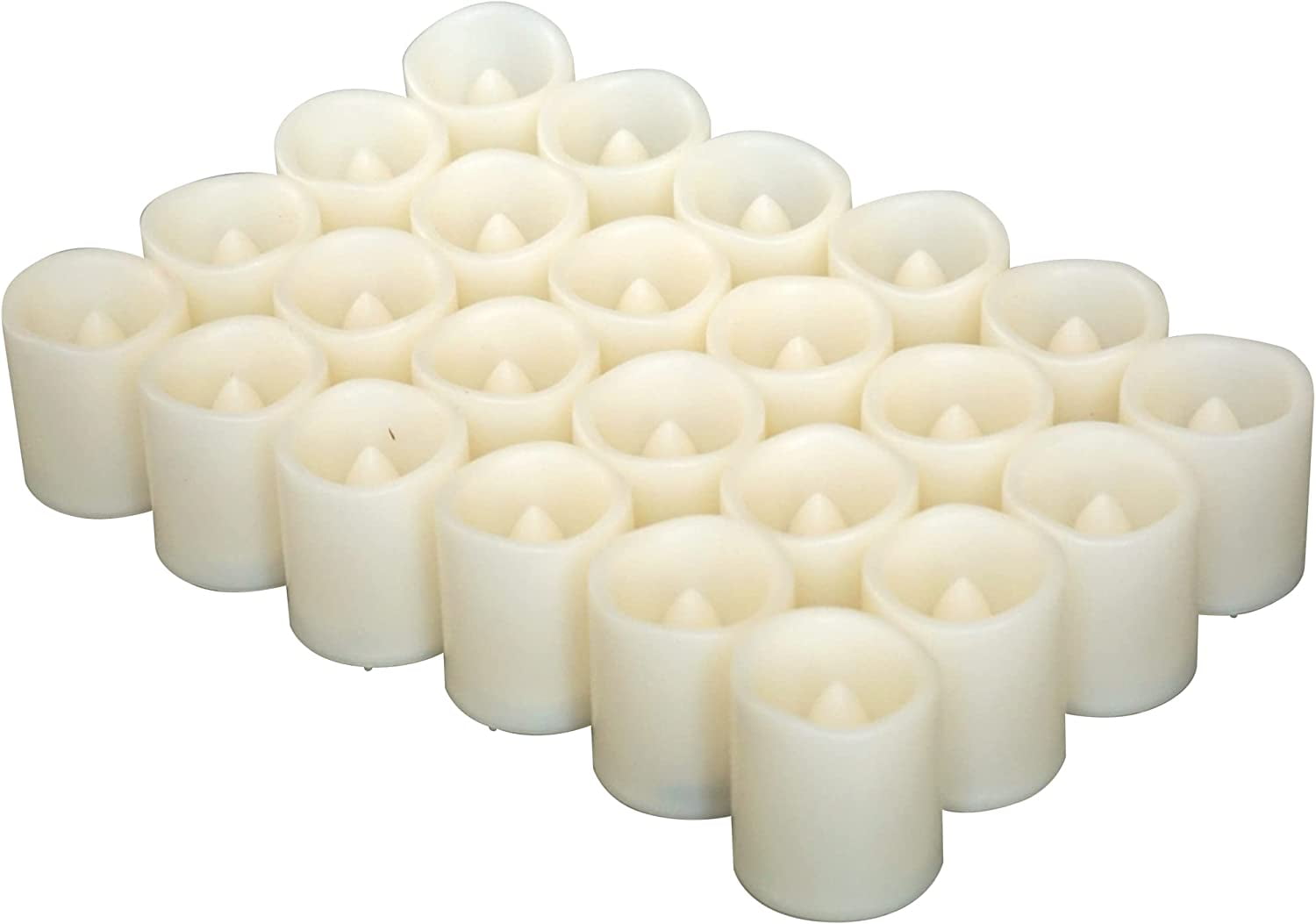 Battery Operated Flameless Votive Candles with Timer, Small Timing LED ...