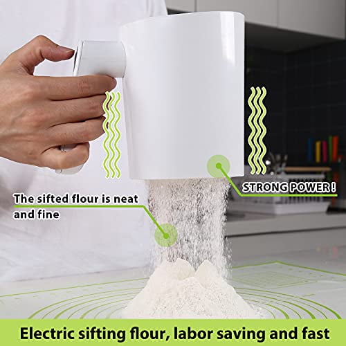 Battery Operated Flour Sifter Electric Hand-held Flour Sieve with Dough ...