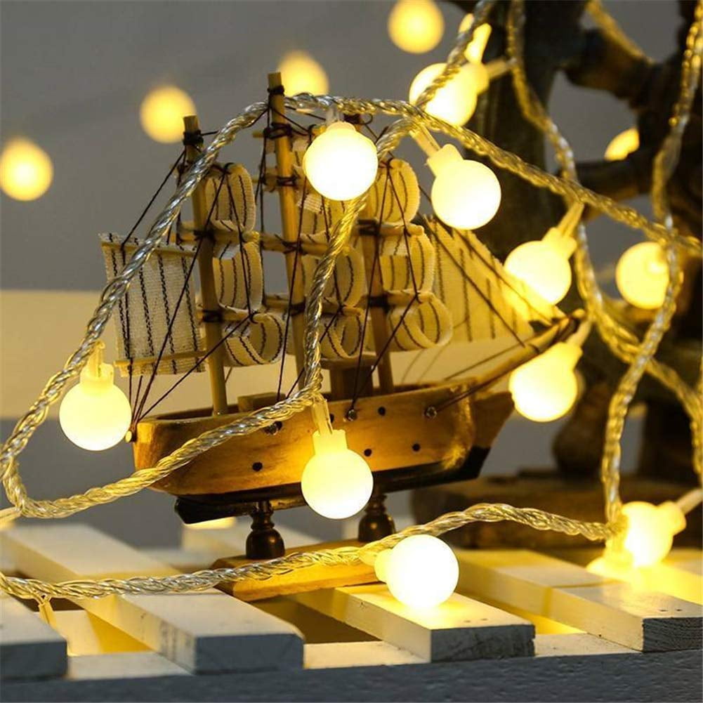 Battery Operated Globe String Lights, 10ft 20LED Small Ball Fairy ...